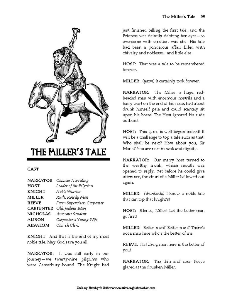 Canterbury Tales Reader's Theater Script Story Collection – Creative ...