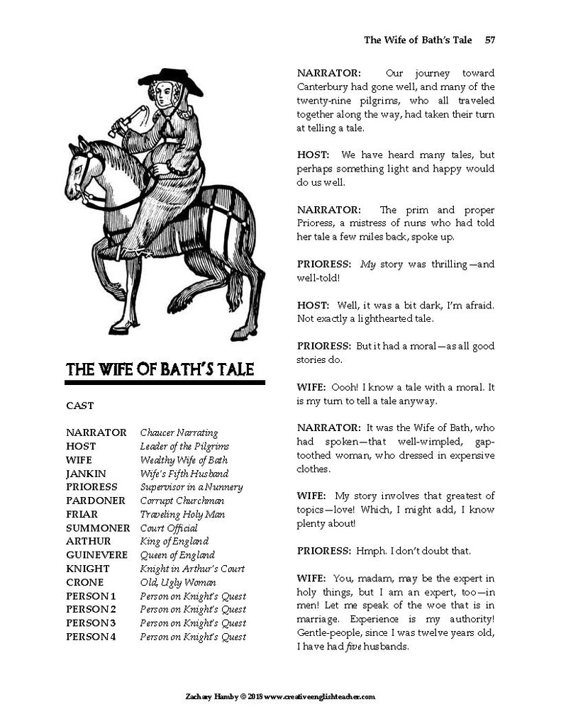 Canterbury Tales Reader's Theater Script Story Collection – Creative ...