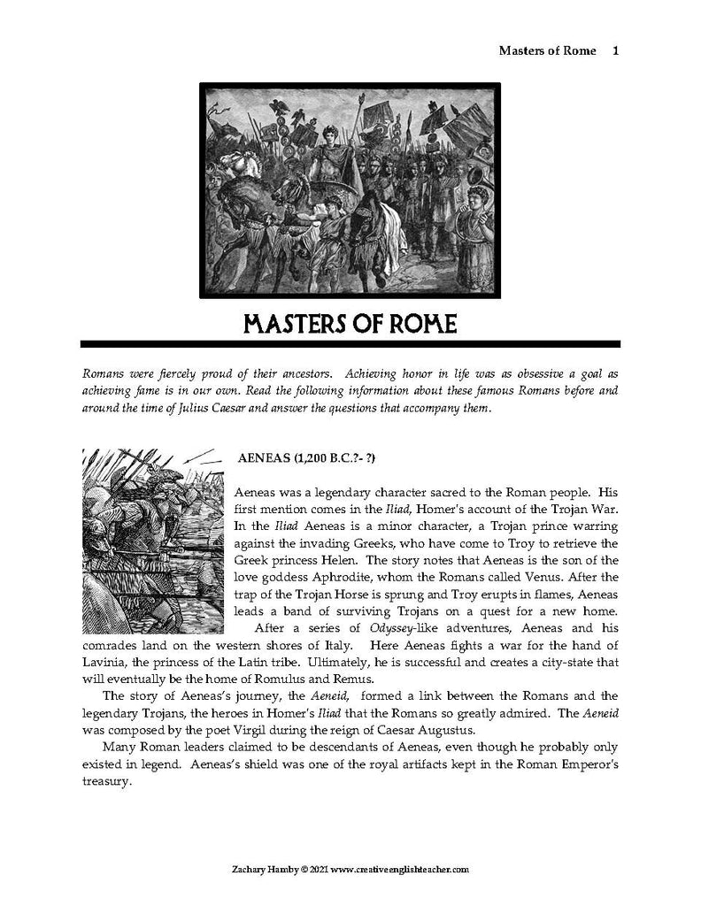 Masters of Rome – Creative English Teacher